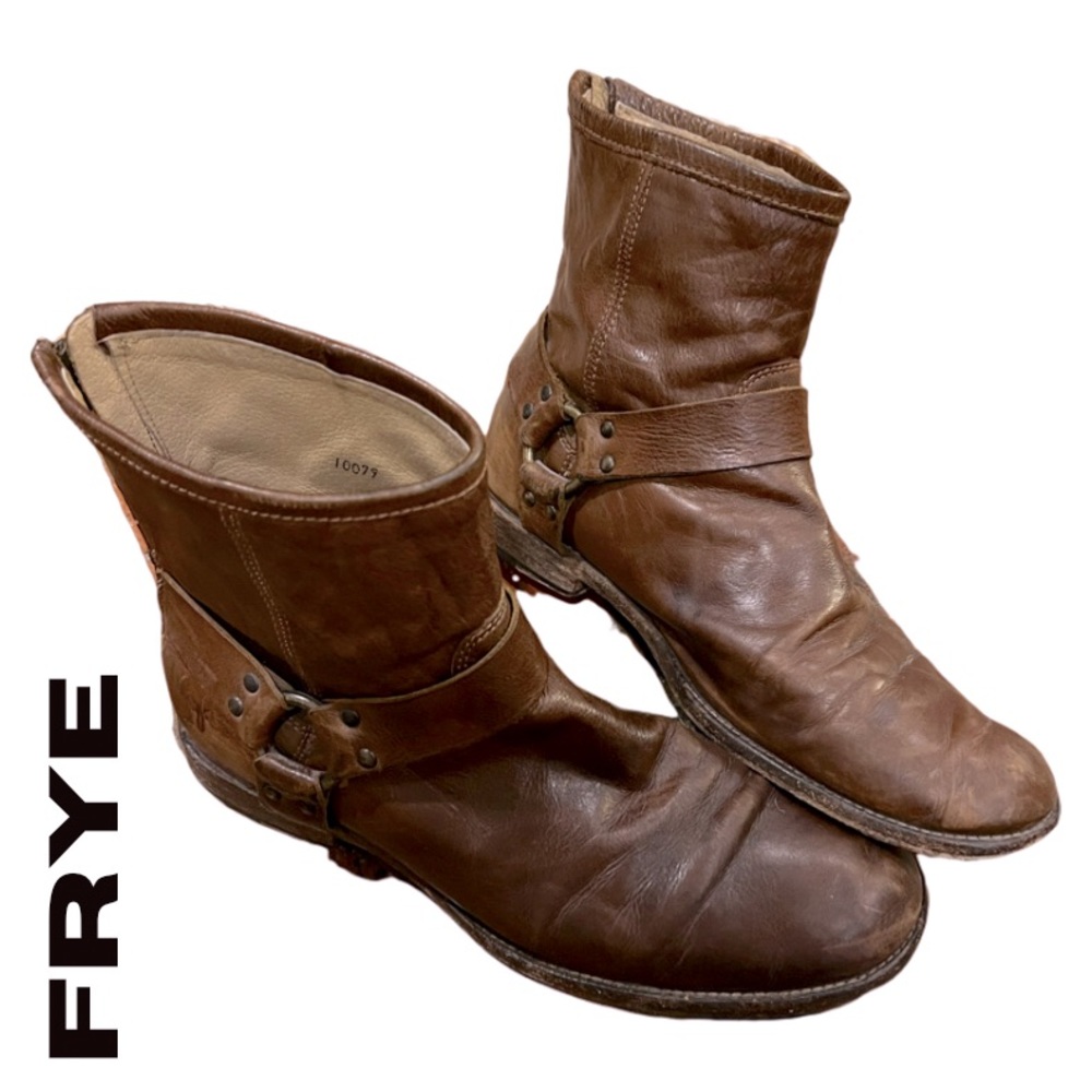 Frye Leather Harness Boots - Gem